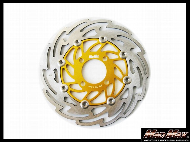 PCX125(JF28/JF56)/PCX150(KF12/KF18) ウェーブブレーキディスク 260mm ゴールド [株式会社マッドマックス]